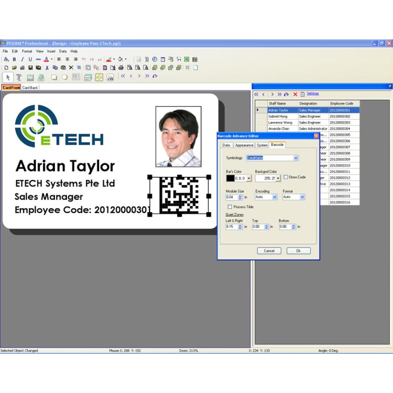 PESONA Card Design Software - Custom Card Design