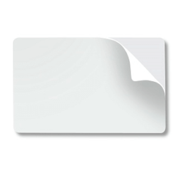 White CR80 10mil Adhesive Blank Cards | ID Card Printer | Barcode ...