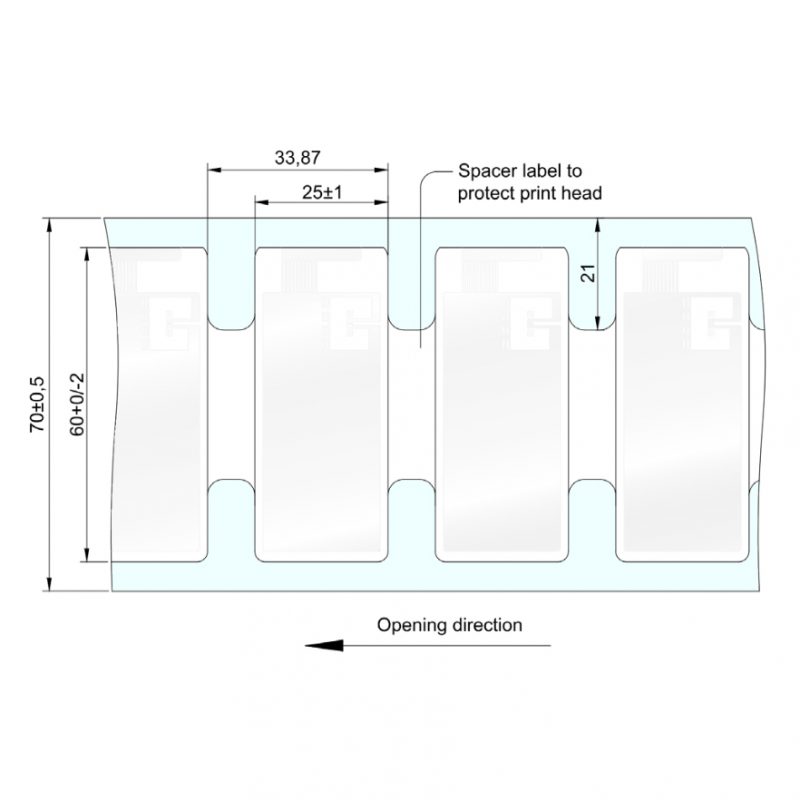 Confidex Silverline Blade II RFID On-Metal Labels 400 pcs