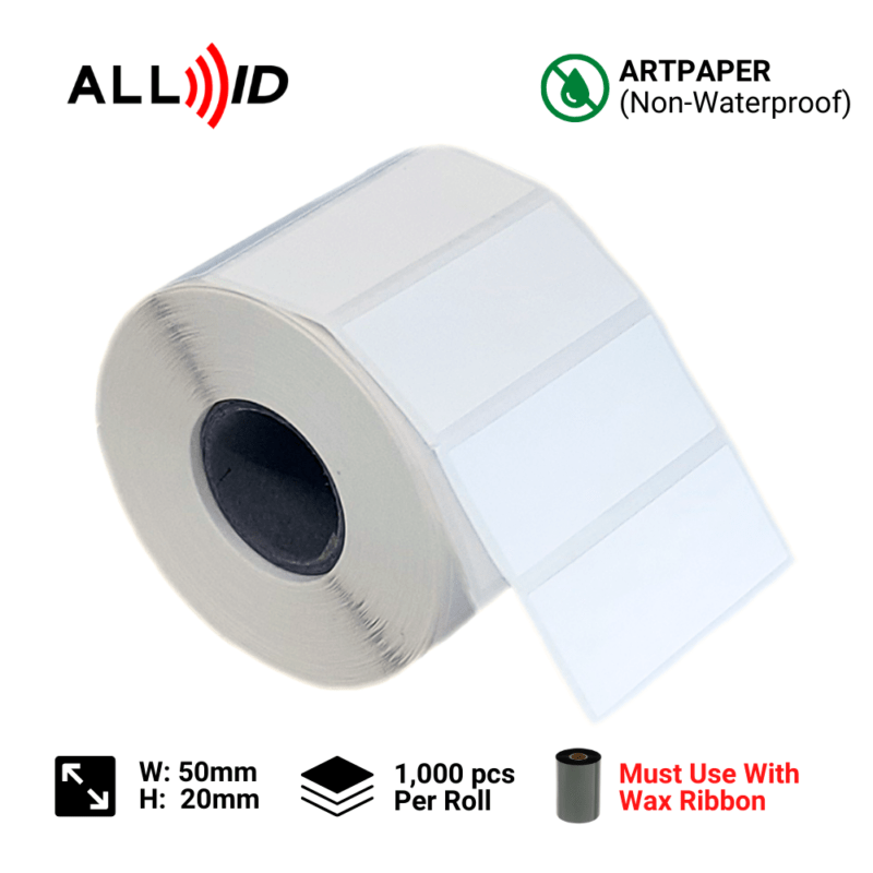 40mm x 20mm Artpaper Label Stickers For Label Printers